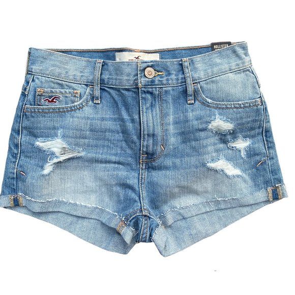 Hollister | Shorts | Nwt Hollister High Rise Distressed Holey Ripped ...